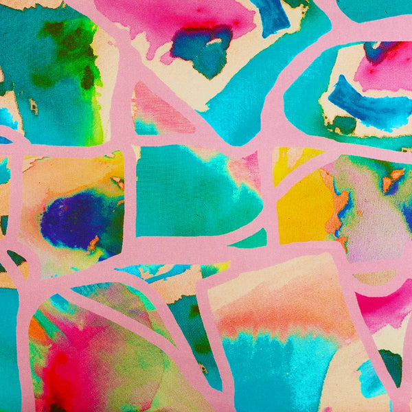 Cotton Satin - Light Pink Resonate Neon Woven Fabric by Nerida Hansen ...