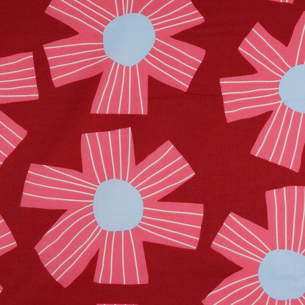 Cotton Voile - Bordeaux Sunny Days Woven Fabric by Nerida Hansen Sampl ...