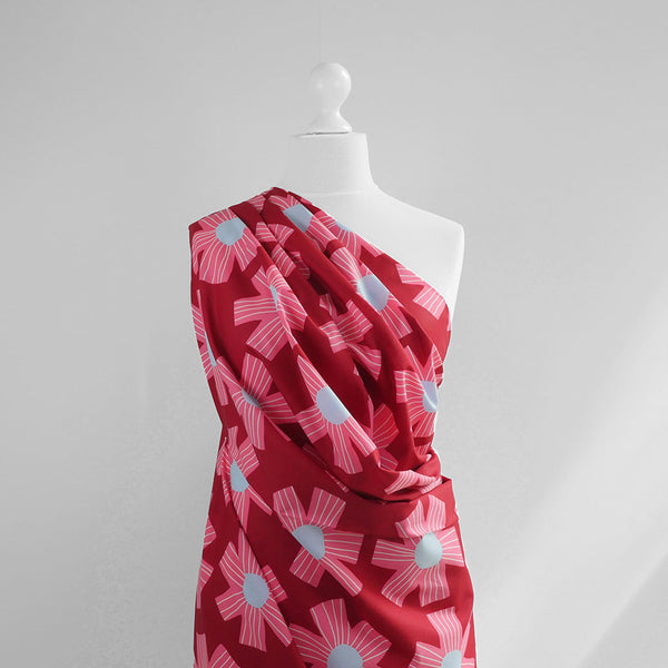 Cotton Voile - Bordeaux Sunny Days Woven Fabric by Nerida Hansen Sampl ...