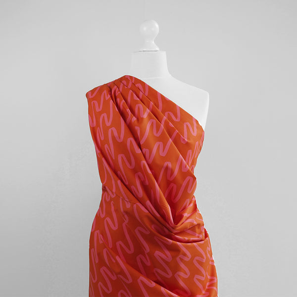 Fine Poplin - Ruby Making Waves Cotton Woven Fabric by Nerida Hansen ...