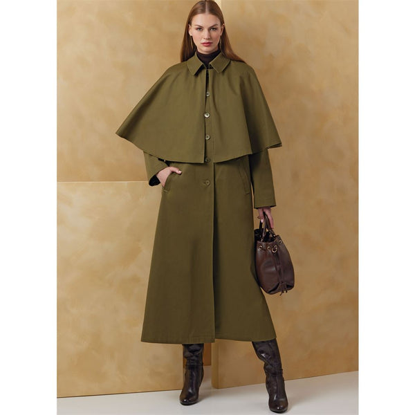 Vogue Pattern V2074 Misses' Cape Coat in Two Lengths 2074 - Patterns ...