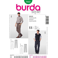 Burda B7022 Burda Style Trousers Sewing Pattern 7022 - Patterns and Plains