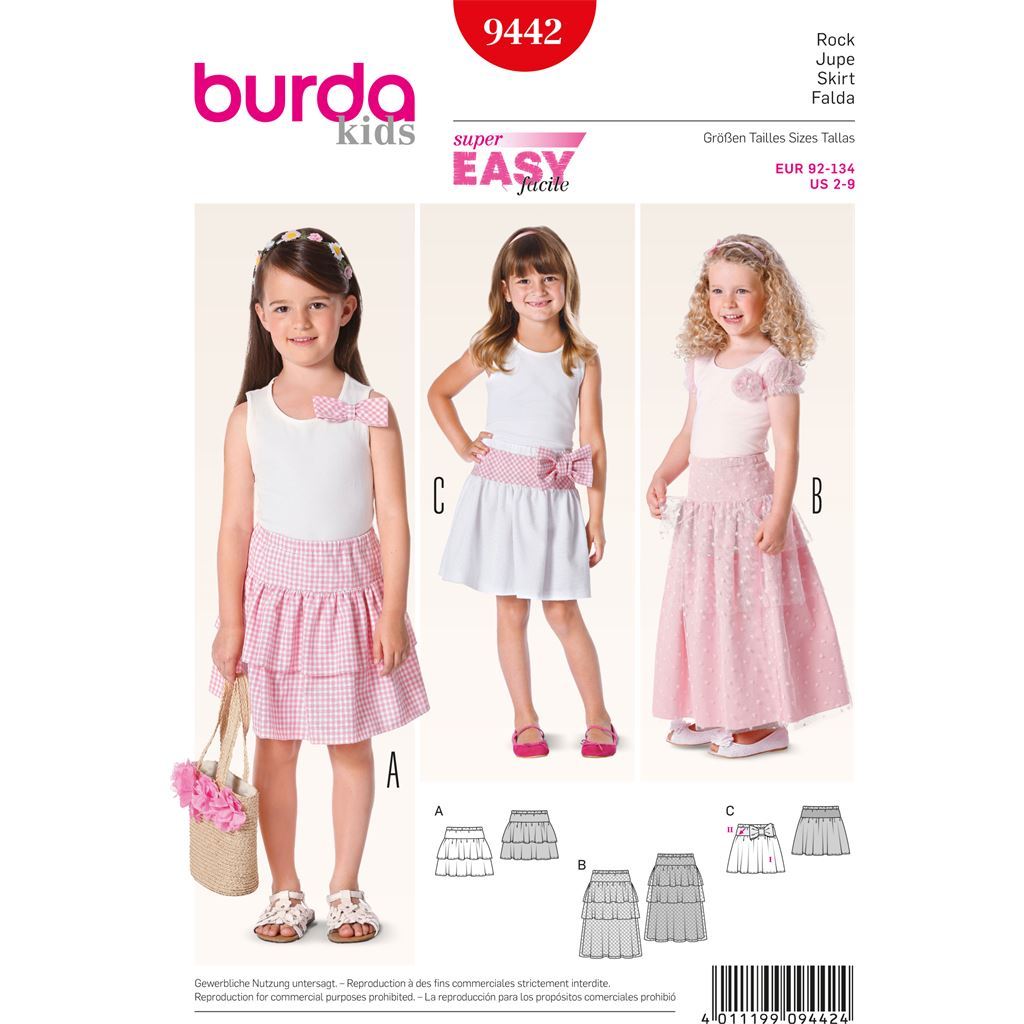 Burda B9442 Burda Style Children Sewing Pattern 9442 - Patterns and Plains