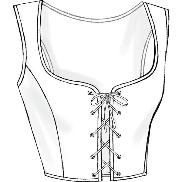 Butterick Pattern B4669 Misses' Laced Corsets with Peplum Variations ...