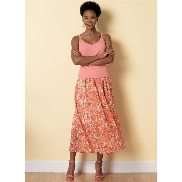 Butterick Pattern B6326 Misses' Raised-Waist or Elastic-Waist Skirts ...