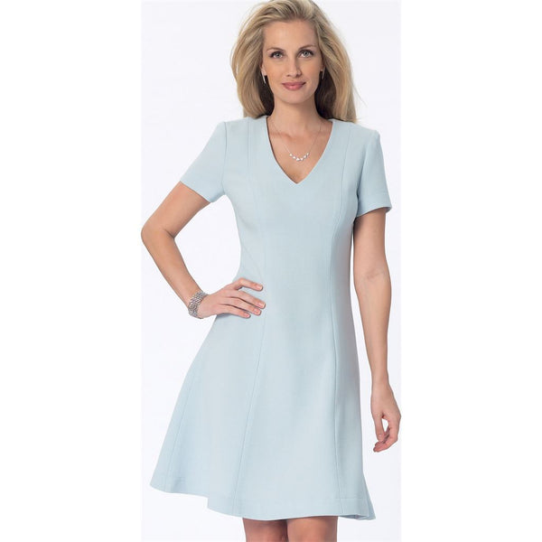 Butterick Pattern B6850 Misses' Jewel or V-Neck Fit & Flare Dresses ...