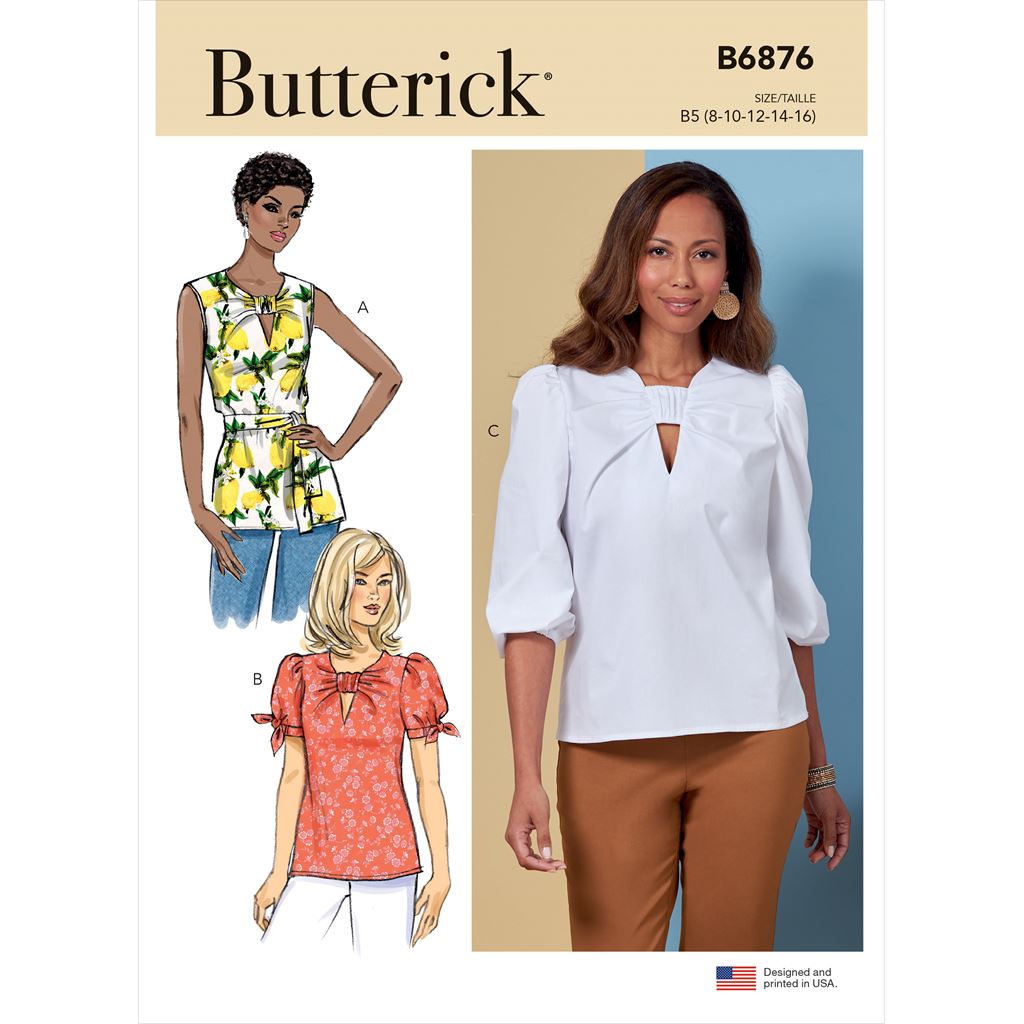 Butterick Pattern B6876 Misses' Tunic with Sash and Top 6876 - Patterns ...