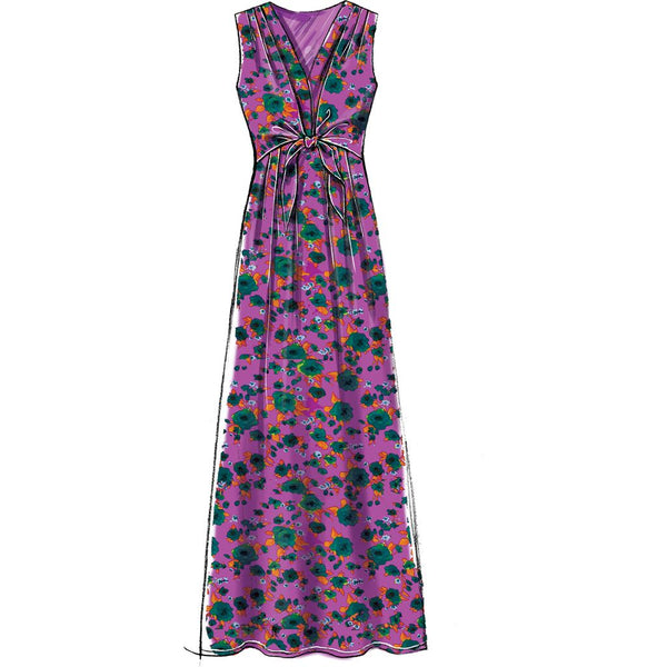 McCall's Pattern M7381 Misses' Pleated Dresses with Optional Front-Tie ...