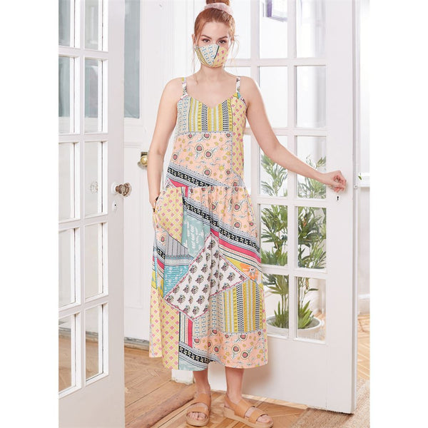 McCall's Pattern M8214 Misses' Dresses & Mask 8214 - Patterns and Plains