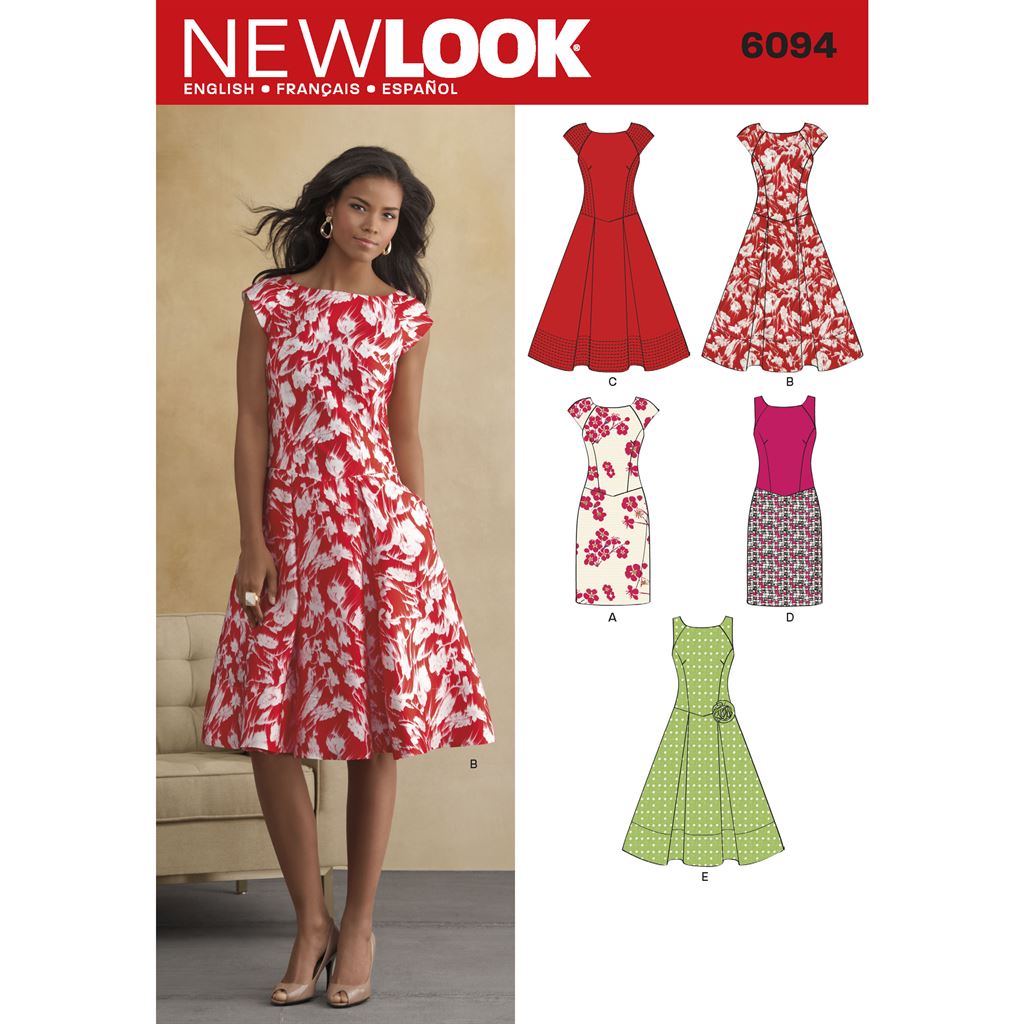 New Look Pattern 6094 Misses' Dresses - Patterns and Plains