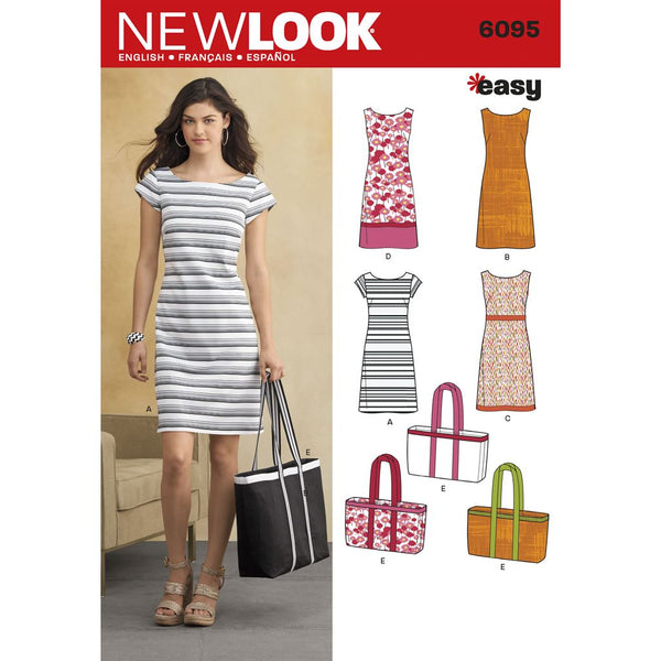 New Look Pattern 6095 Misses' Dresses - Patterns and Plains