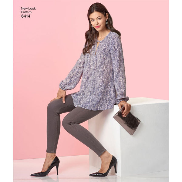New Look Pattern 6414 Misses' Tunic and Top with Neckline Variations ...