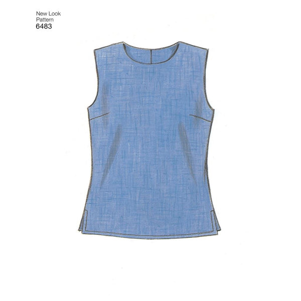 New Look Pattern 6483 Misses Tops - Patterns and Plains