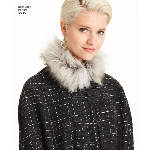 New Look Pattern 6535 Women's Capes in Four Lengths - Patterns and Plains