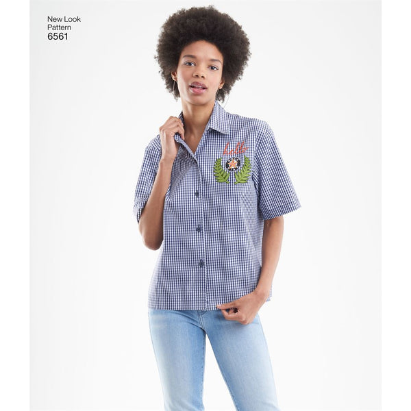 New Look Pattern 6561 Women's Shirts in Three Lengths - Patterns and Plains
