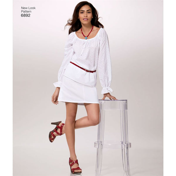 New Look Pattern 6892 Misses Tops - Patterns and Plains