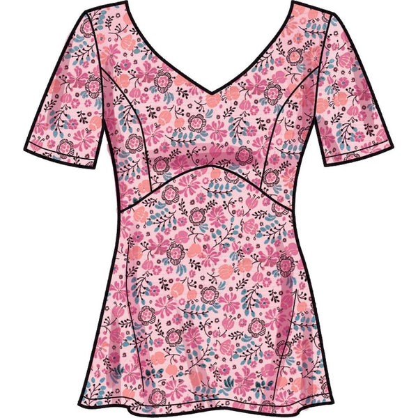 New Look Sewing Pattern N6673 Misses' Tops 6673 - Patterns and Plains