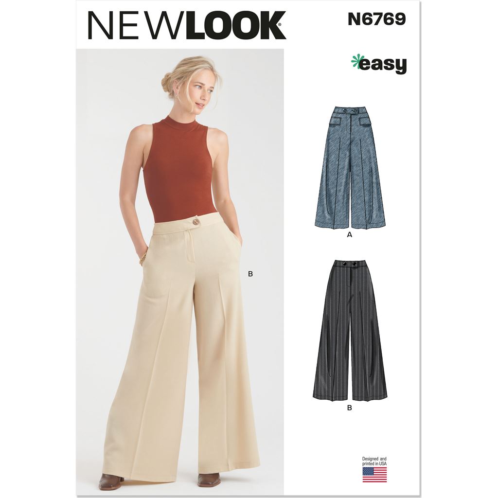 New Look Sewing Pattern N6769 Misses' and Misses' Petite Pants 6769 ...