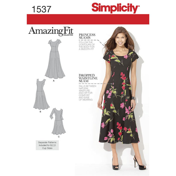 Simplicity Pattern 1537 Women's and Plus Size Amazing Fit Dress ...