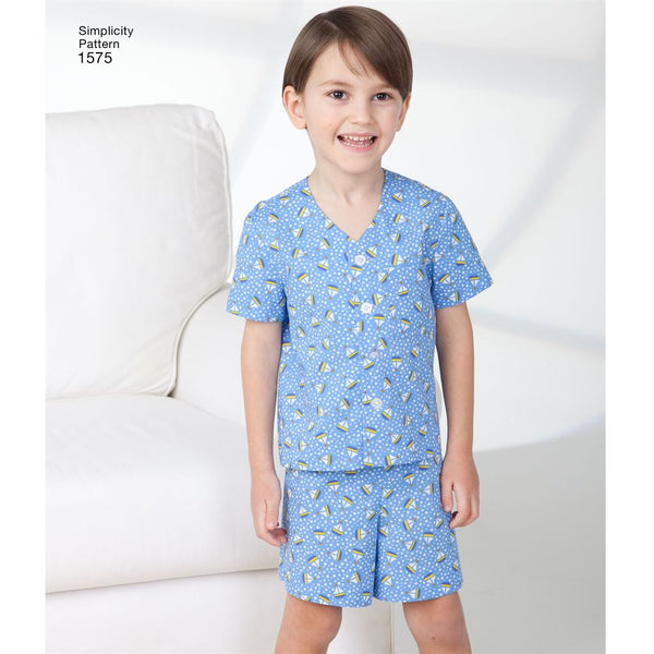 Simplicity Pattern 1575 Child's, Girl's and Boy's Loungewear - Patterns ...