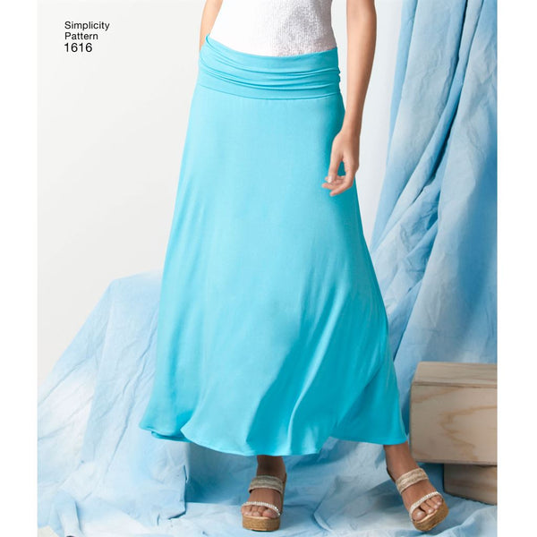 Simplicity Pattern 1616 Women's Knit or Woven Skirts - Patterns and Plains