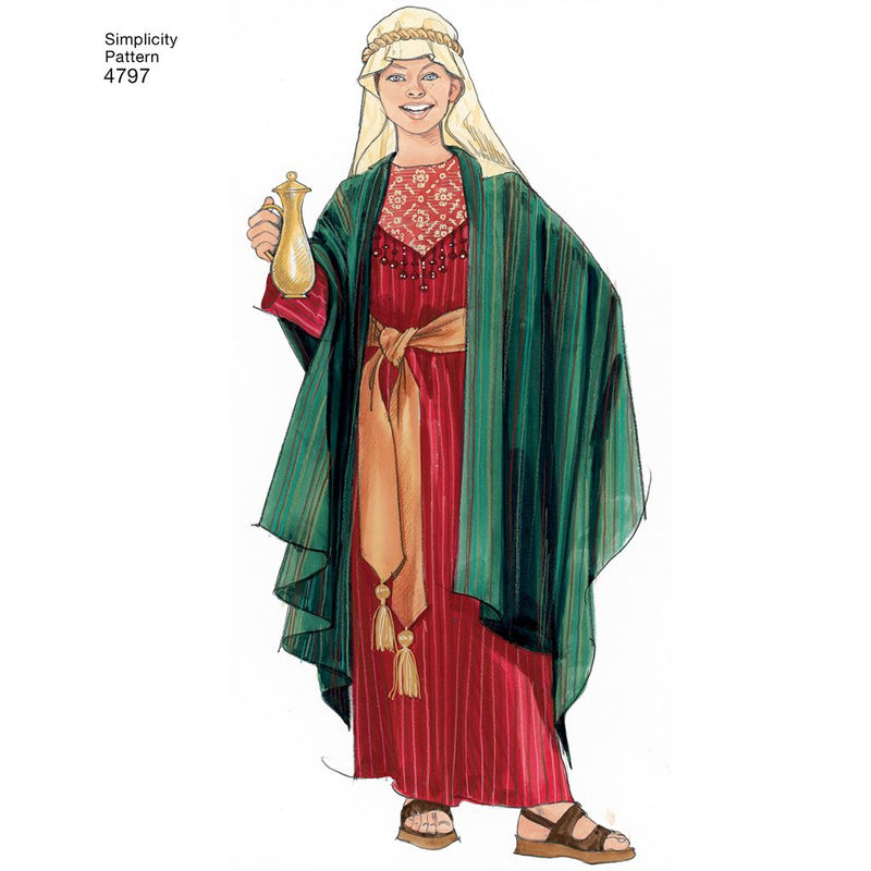 Simplicity Pattern 4797 Boy & Girl Costumes - Patterns and Plains