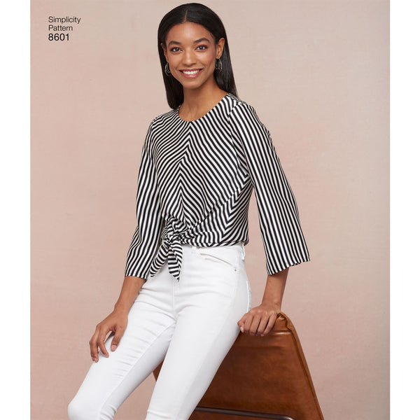 Simplicity Pattern 8601 Women’s Pullover Tops - Patterns and Plains