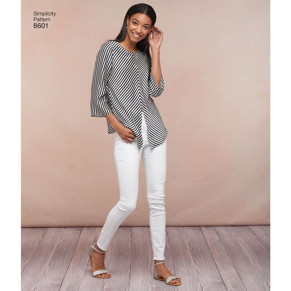 Simplicity Pattern 8601 Women’s Pullover Tops - Patterns and Plains
