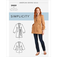Simplicity Sewing Pattern S9059 Misses' Jacket In Three Lengths 9059 ...