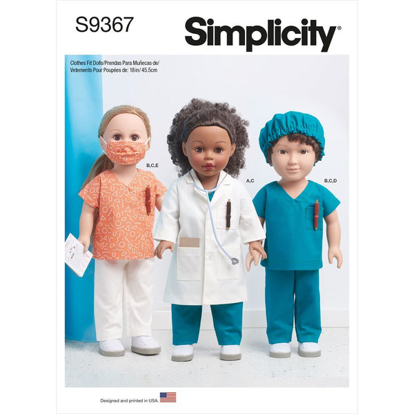 Simplicity Sewing Pattern S9367 18" Doll Clothes 9367 - Patterns and Plains
