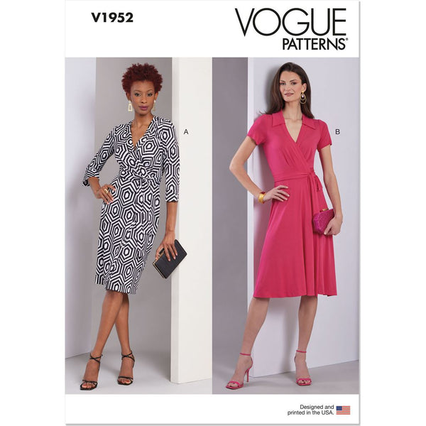 Vogue Pattern V1952 Misses' Wrap Dresses 1952 - Patterns and Plains