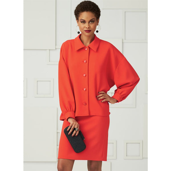 Vogue Pattern V9286 Misses' Tops, Straight Skirt, and Pants 9286 ...