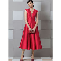 Vogue Pattern V9292 Misses' Dress and Dickie 9292 - Patterns and Plains